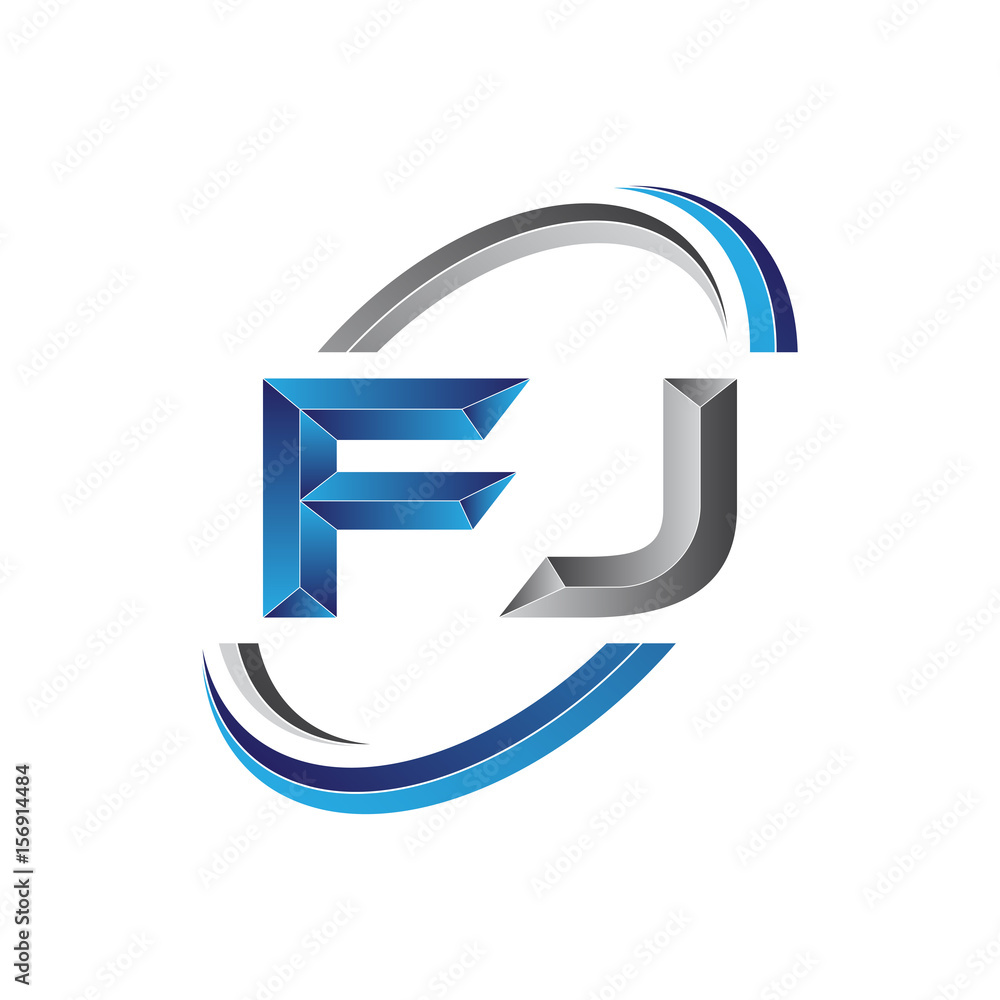 Simple initial letter logo modern swoosh FJ Stock Vector | Adobe Stock Simple initial letter logo modern swoosh FJ Stock Vector | Adobe Stock