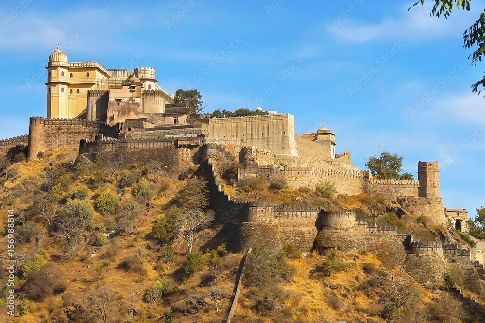 Kumbhalgarh Fort, an old Mewar fortress of 17 century, in the Rajsamand ...