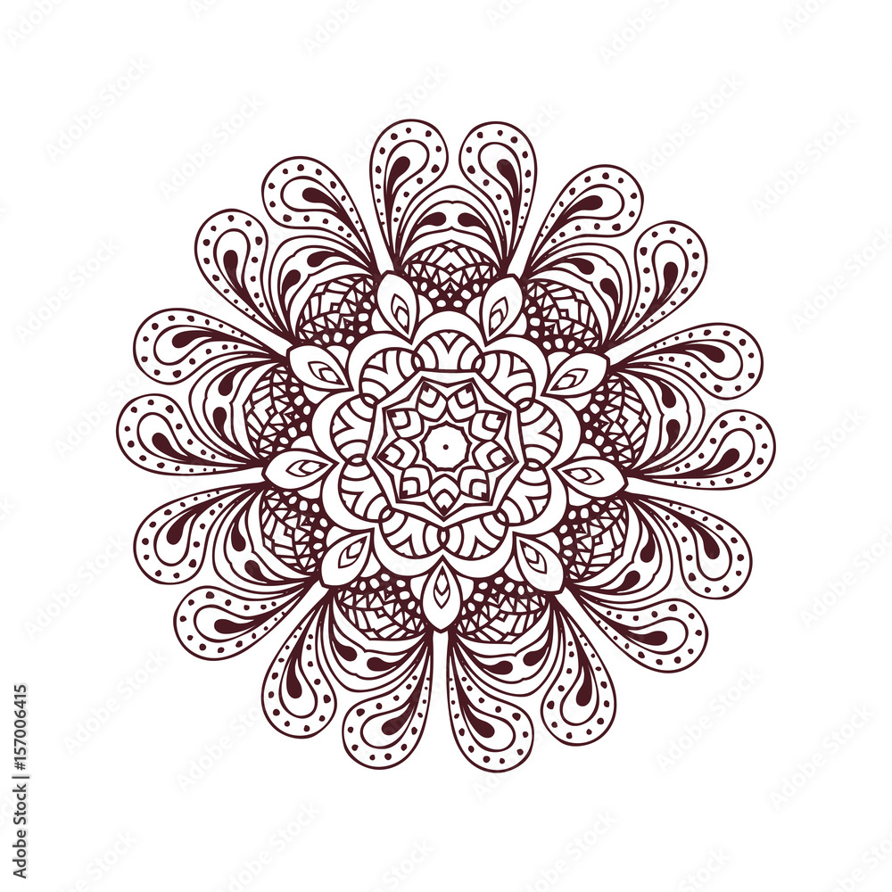 Round mandalas in vector. Graphic template for your design. Decorative ...