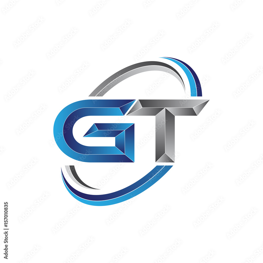 Simple initial letter logo modern swoosh GT Stock Vector | Adobe Stock Simple initial letter logo modern swoosh GT Stock Vector | Adobe Stock