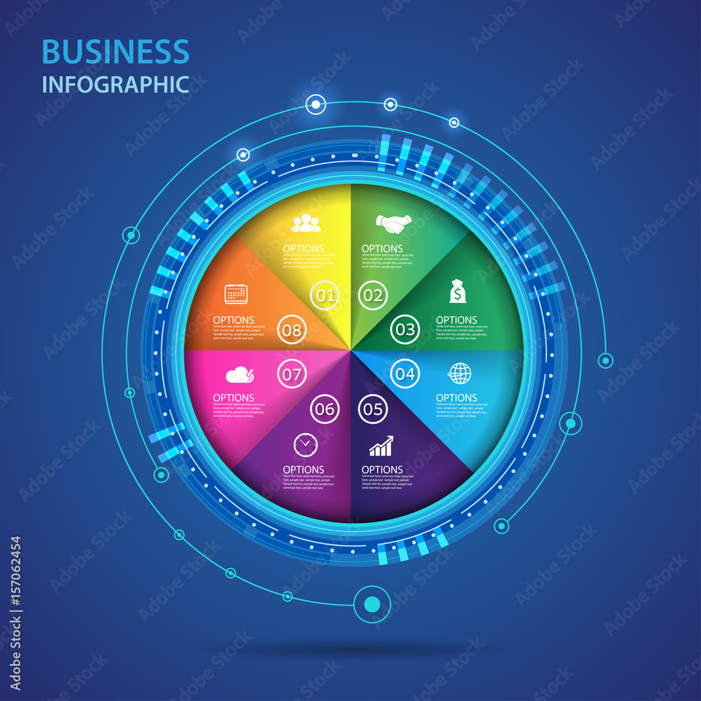 Vector infographic of technology Business concept. Stock Vector | Adobe ...