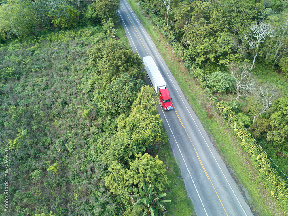 Poster Lorry carry cargo aerial view – Wall Art | UkPosters