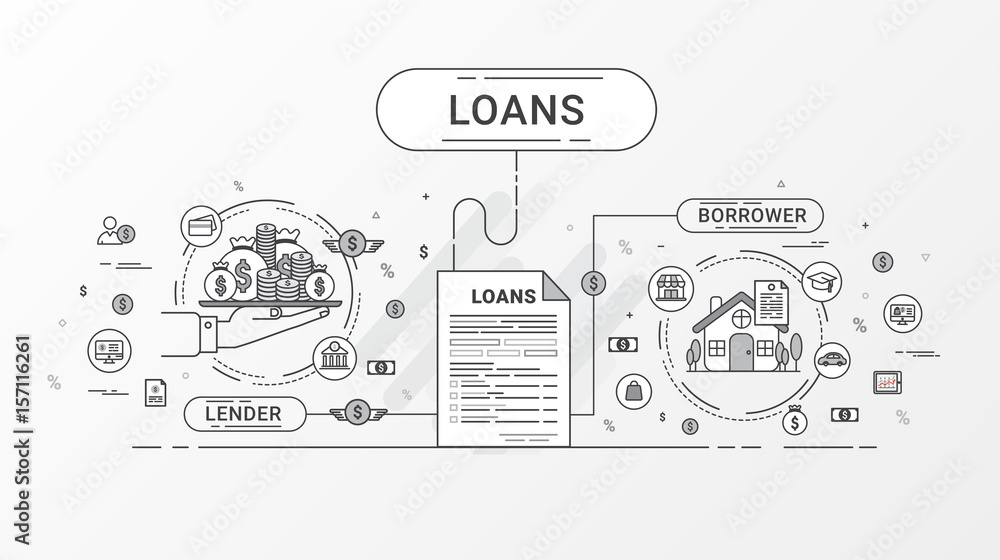 Loan Infographics. Loan agreement between the lender and the borrower ...