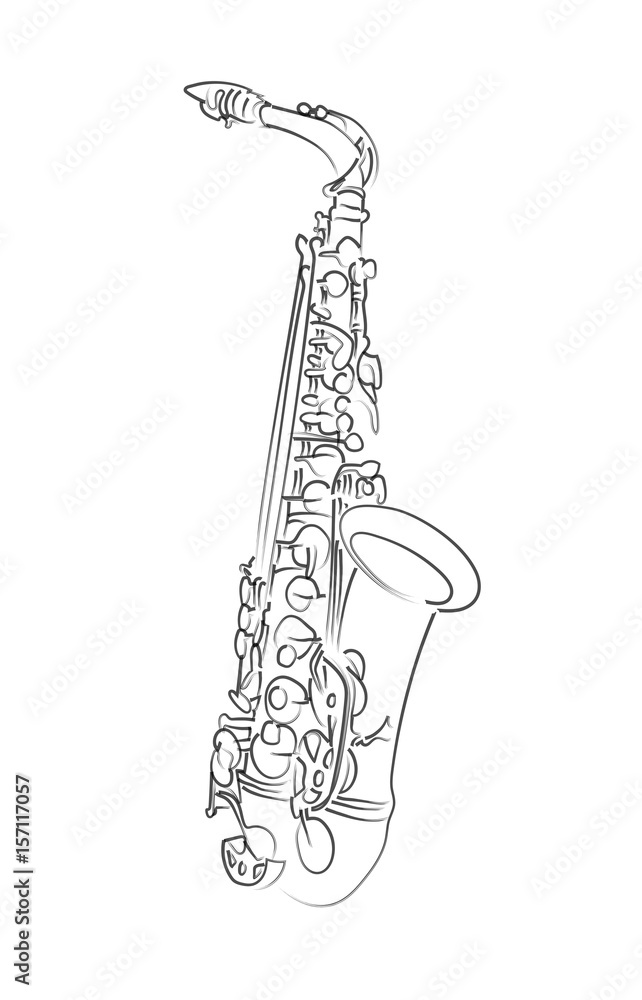 saxophone alto Stock Vector | Adobe Stock