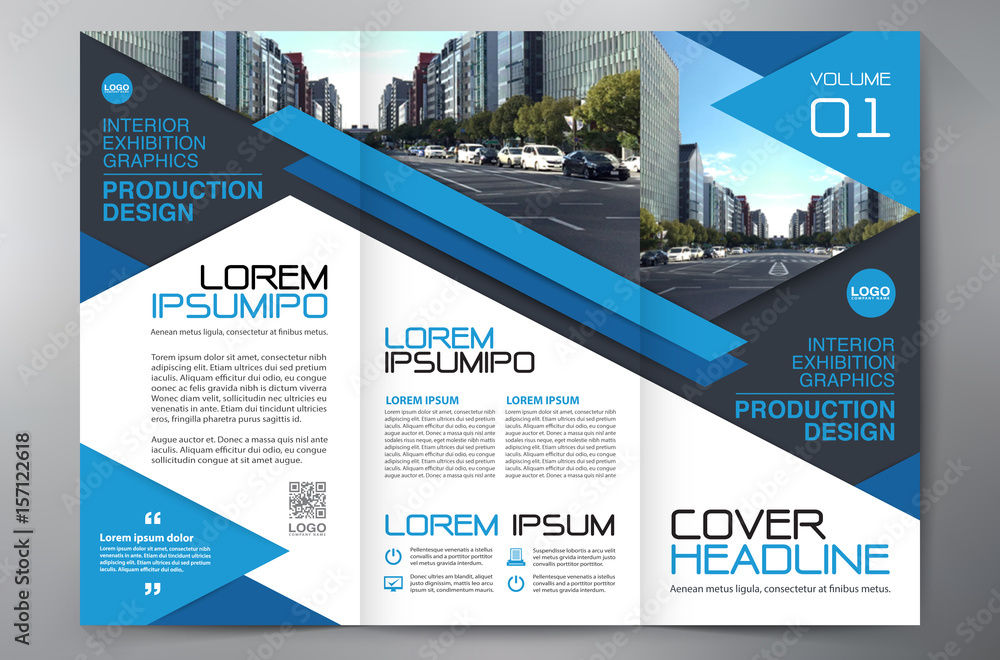 Brochure 3 fold flyer design a4 template. Stock Vector | Adobe Stock