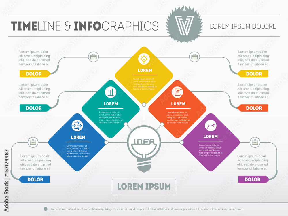 Vector infographic of technology or education process. Business concept ...