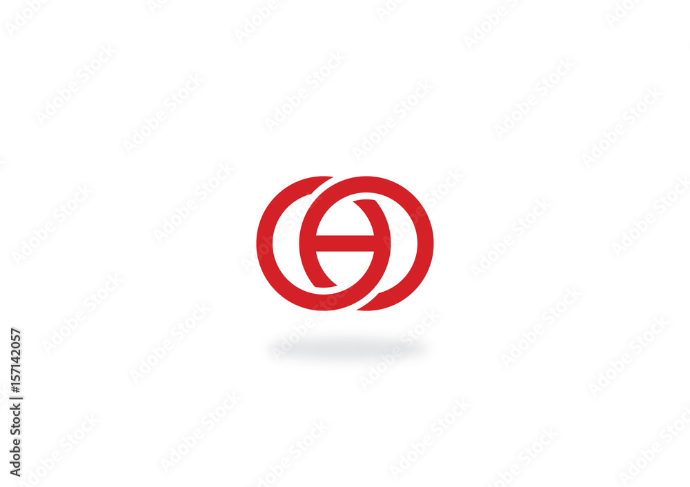 round circle letter h logo Stock Vector | Adobe Stock