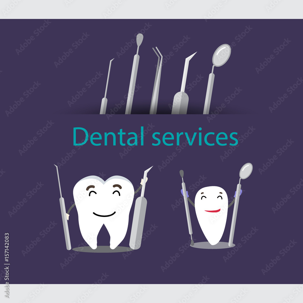 Medical dental background design with teeth. Vector illustration. Stock ...