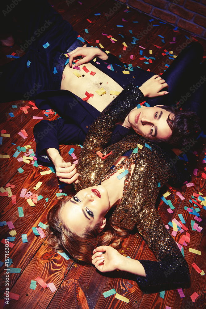 friends after party Stock Photo | Adobe Stock