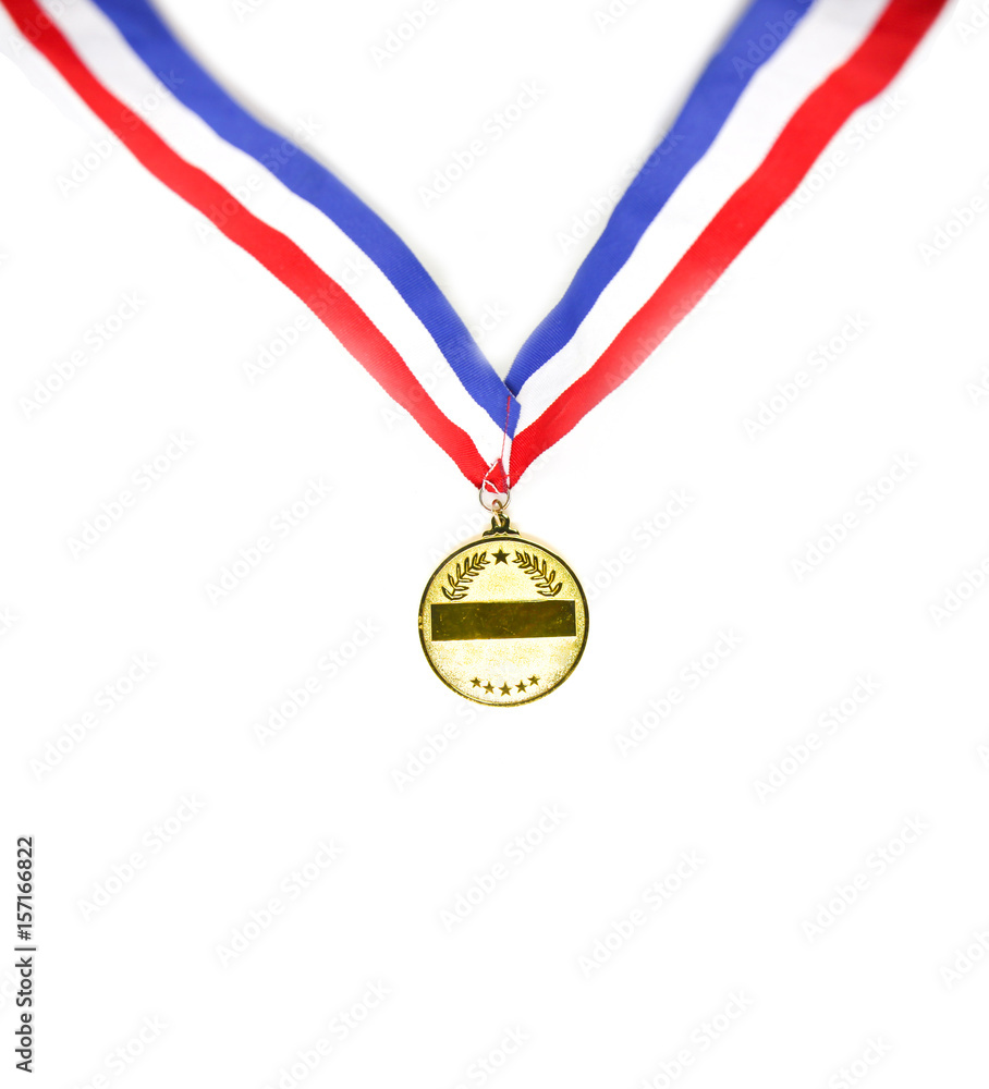 Award of Victory. Winners at the best games, gold medal mockup isolate ...