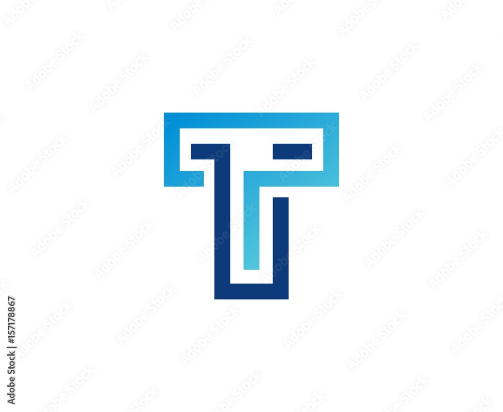 T logo Stock Vector | Adobe Stock
