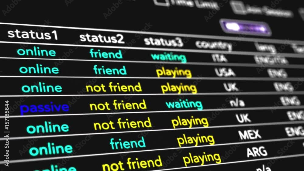 Video Game Multiplayer Fictional Display Animation Stock Video | Adobe ...