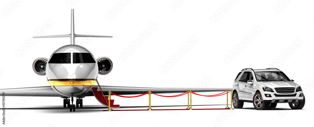 High class travel fleet / 3D render image representing a high class ...