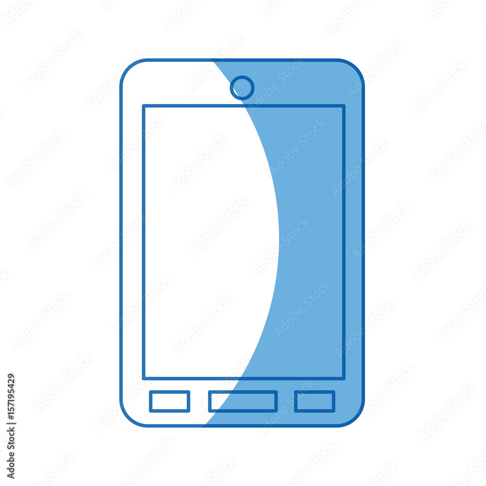 cartoon smartphone technology communication call vector illustration ...