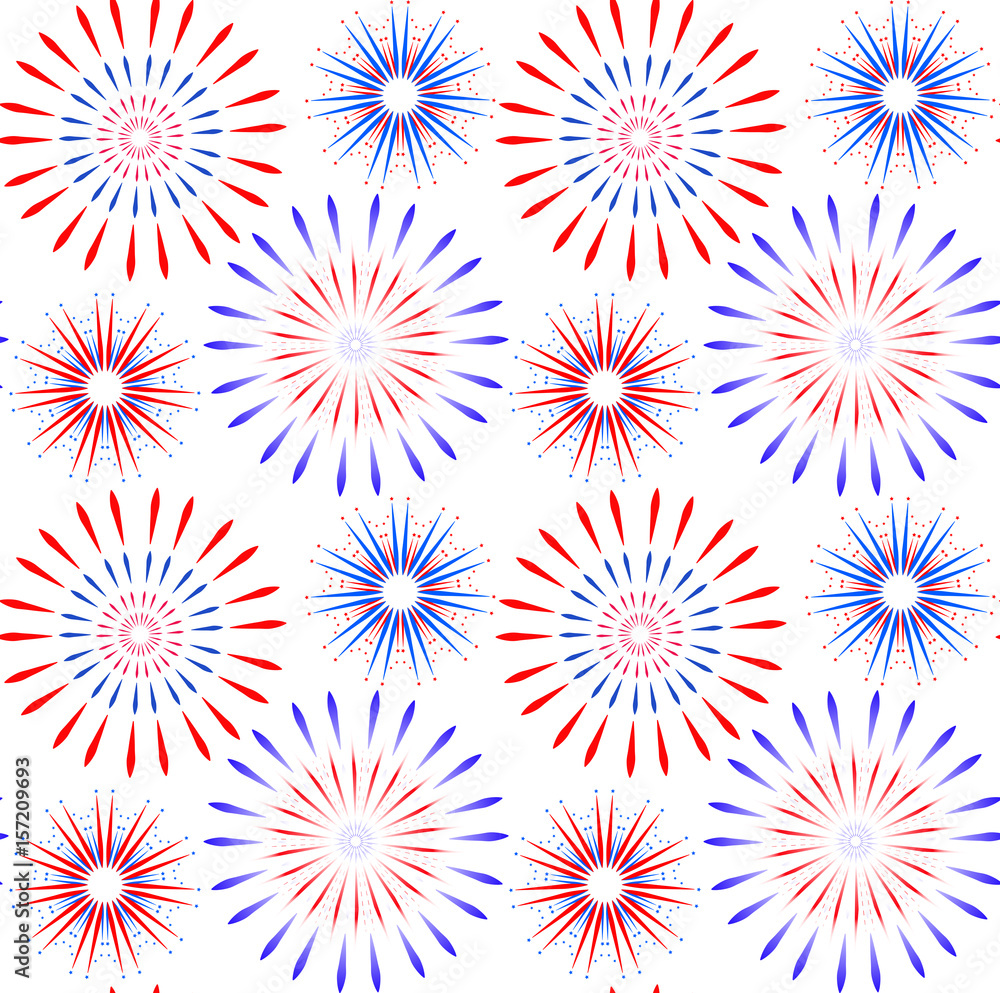 Independence Day of America seamless pattern. July 4th an endless ...