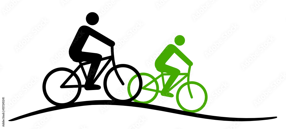 Vecteur Stock Piktogramm Radfahrer | Adobe Stock