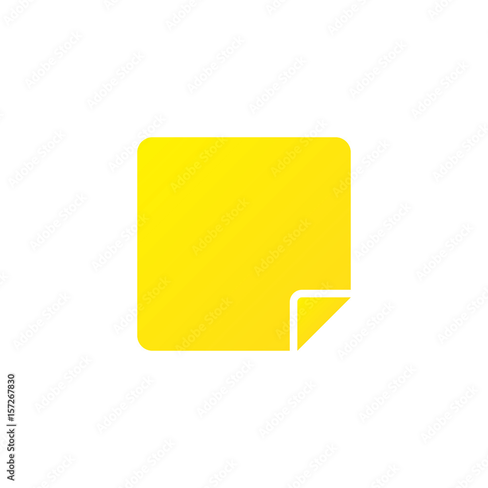 Sticky note icon vector, solid logo illustration, colorful pictogram ...