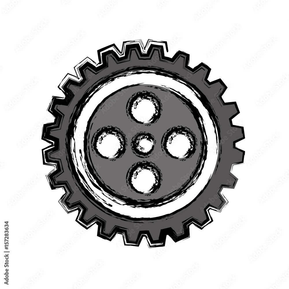 bike gear icon over white background. vector illustration Stock Vector ...