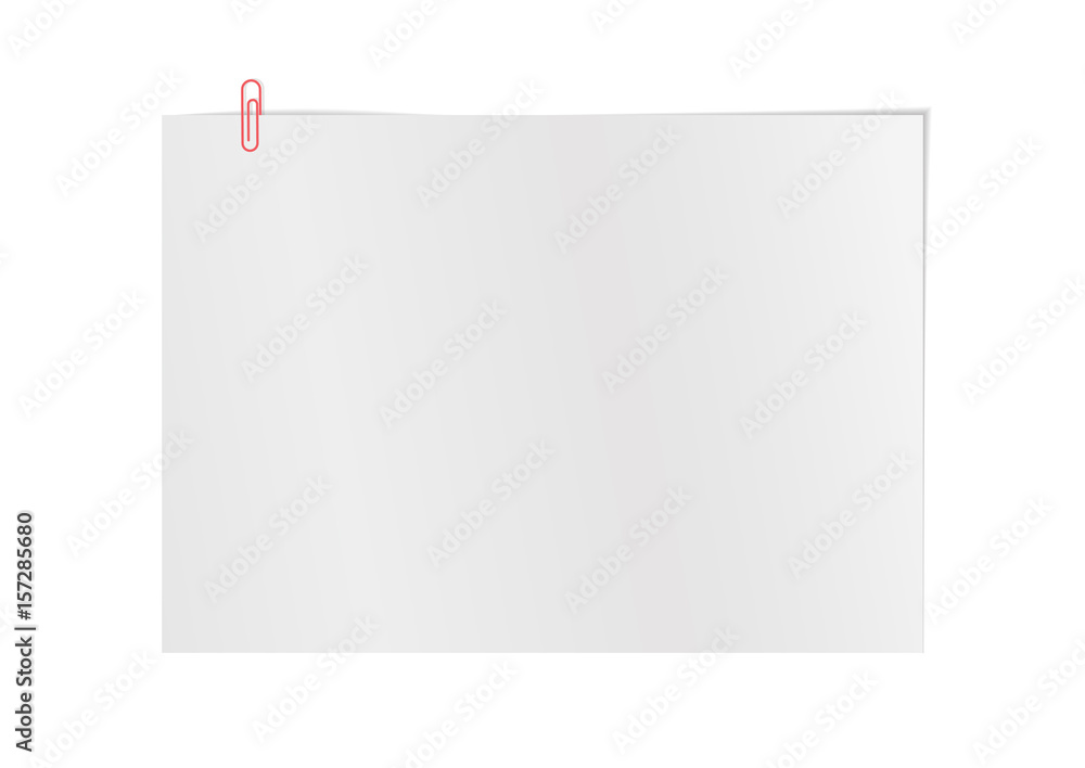 Vector empty mock up isolated on white background. Vertical a4 leaf ...