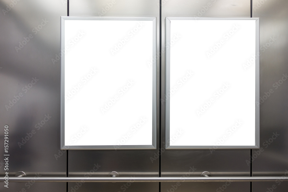 Mock up. Two vertical poster media template frame Stock Photo | Adobe Stock