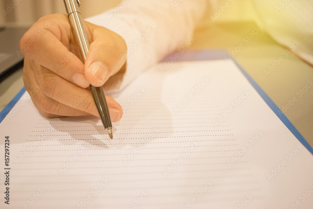 university students hand testing doing examination with emtry exam ...