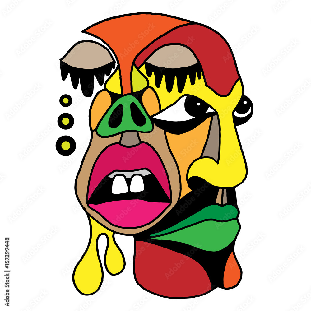 Colorful Abstract Art Faces