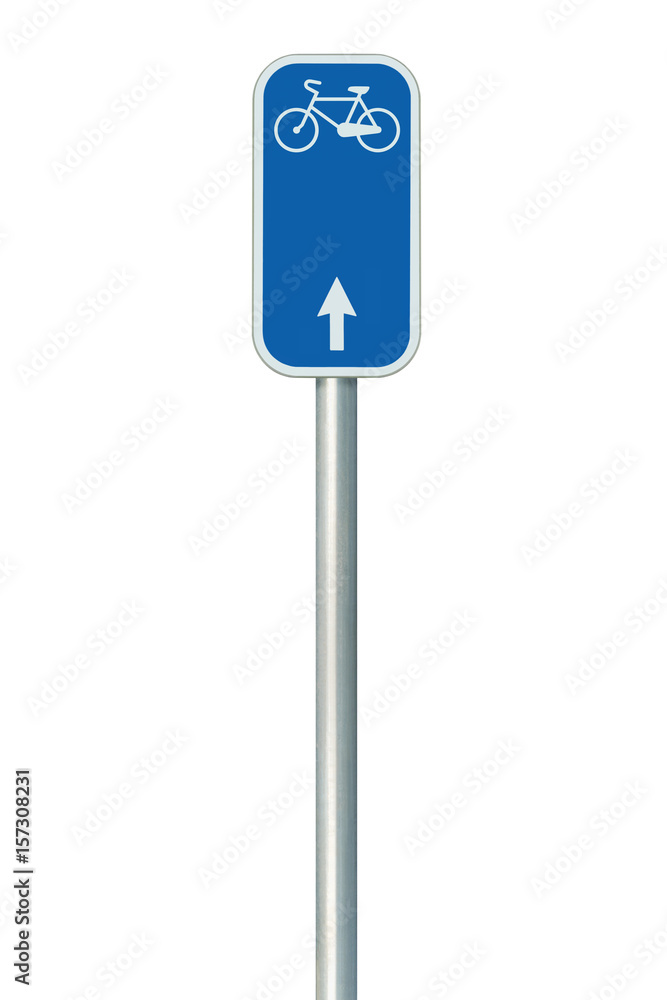 Bicycle route number road sign, large detailed isolated vertical ...