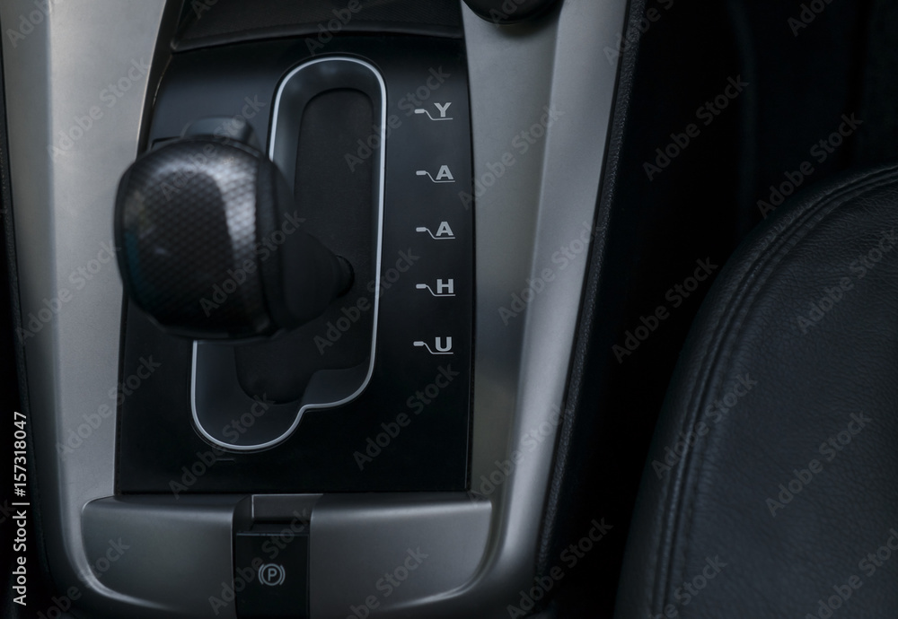 Car gear / View of gear shift, digital retouch. Stock-Foto | Adobe Stock