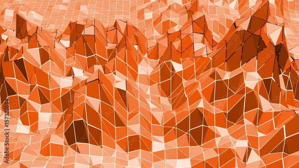 Polygonal mosaic background with vertex, spikes in cartoon modern 3D ...