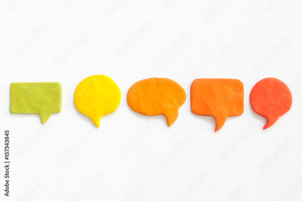 Clay putty, plasticine handmade shapes and badges templates. Geometry ...