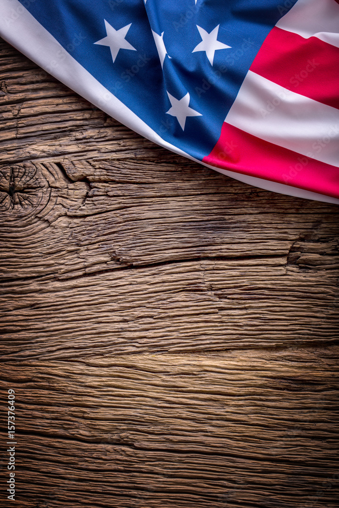 Old American Flag Background Vertical