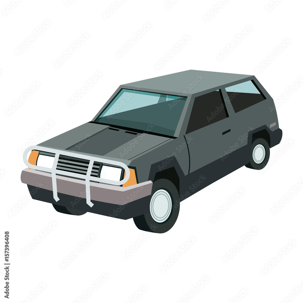 suv car cartoon modern vehicle transport vector illustration Stock ...