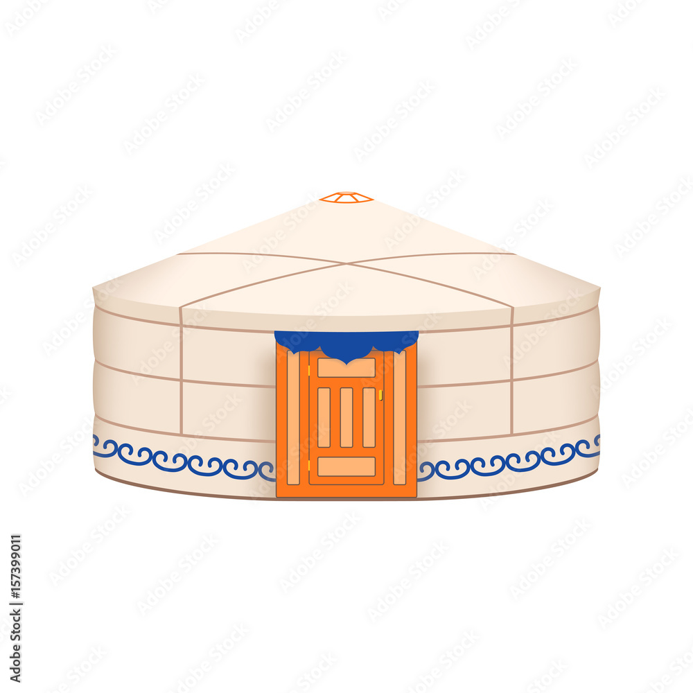 Yurt of nomads. Vector illustration. Stock Vector | Adobe Stock