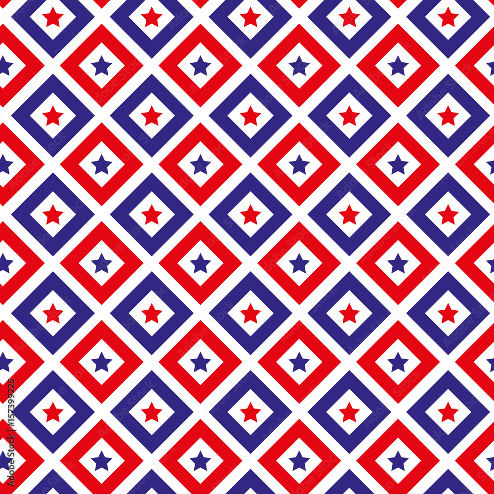Independence Day of America seamless pattern. July 4th endless ...