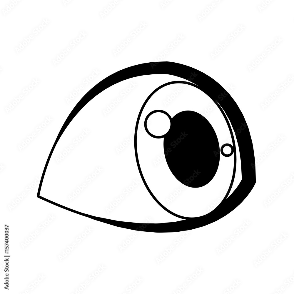 cute cartoon eye kid child eyelashes vector illustration Stock Vector ...