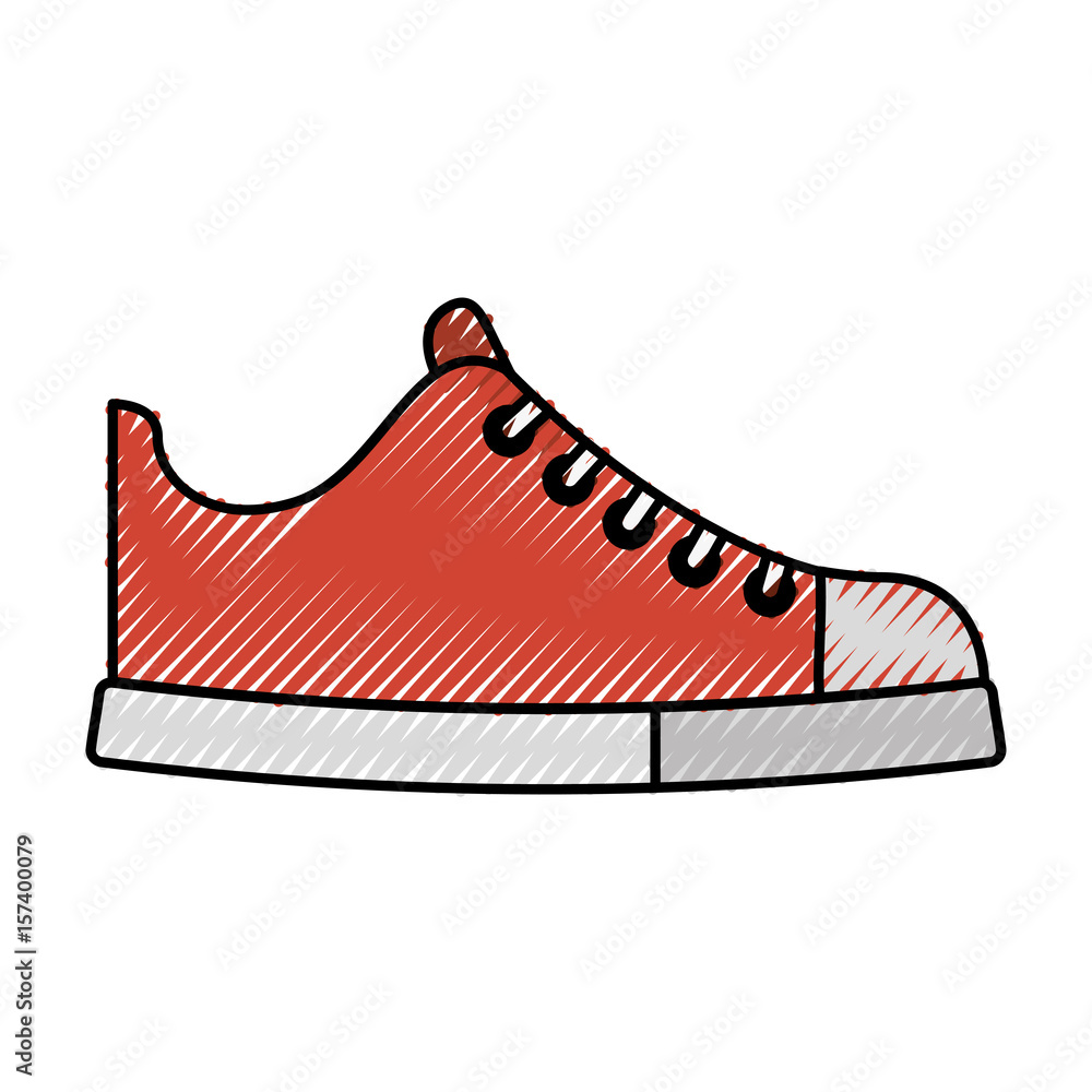 cute scribble shoe cartoon vector graphic design Stock-Vektorgrafik ...