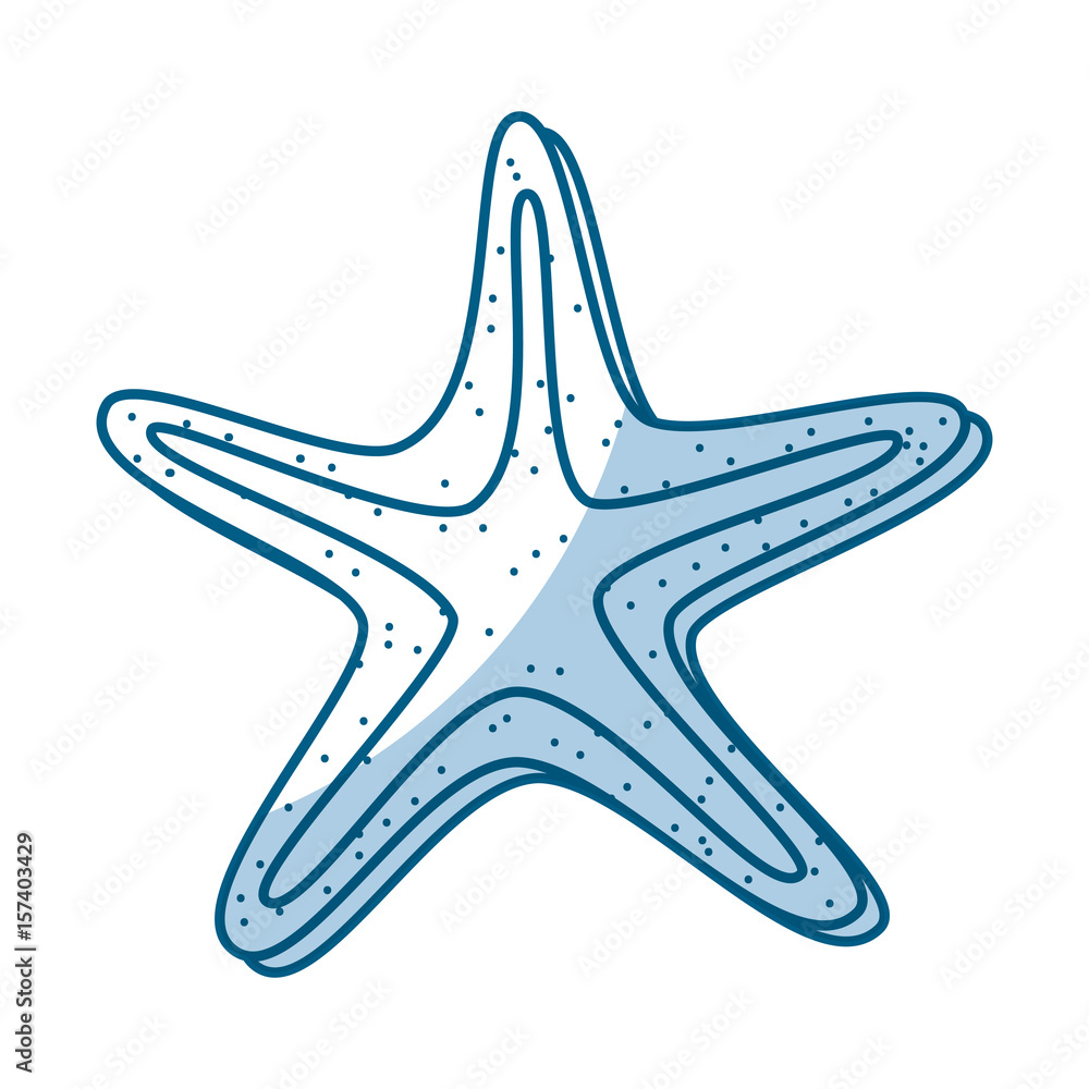 shadow blue starfish cartoon vector graphic design Stock Vector | Adobe ...