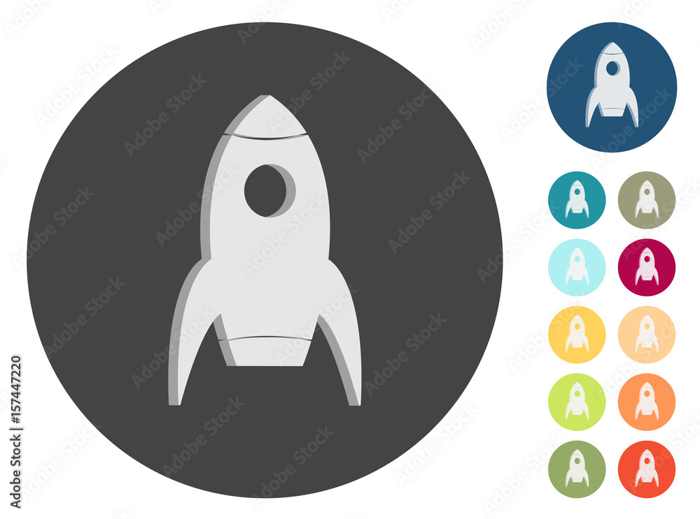 3D Icons - Rakete Stock-Vektorgrafik | Adobe Stock
