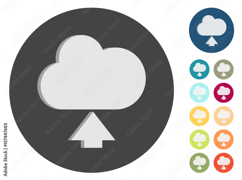 3D Icons - Wolke - Upload Stock-Vektorgrafik | Adobe Stock