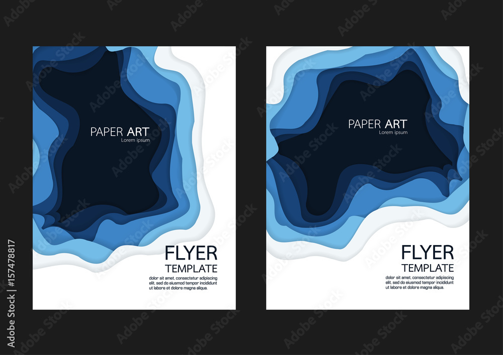Paper art cut background. Design layout for business, flyers, posters ...