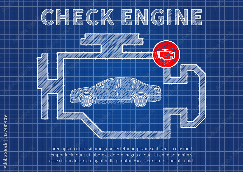 Check Engine Vector