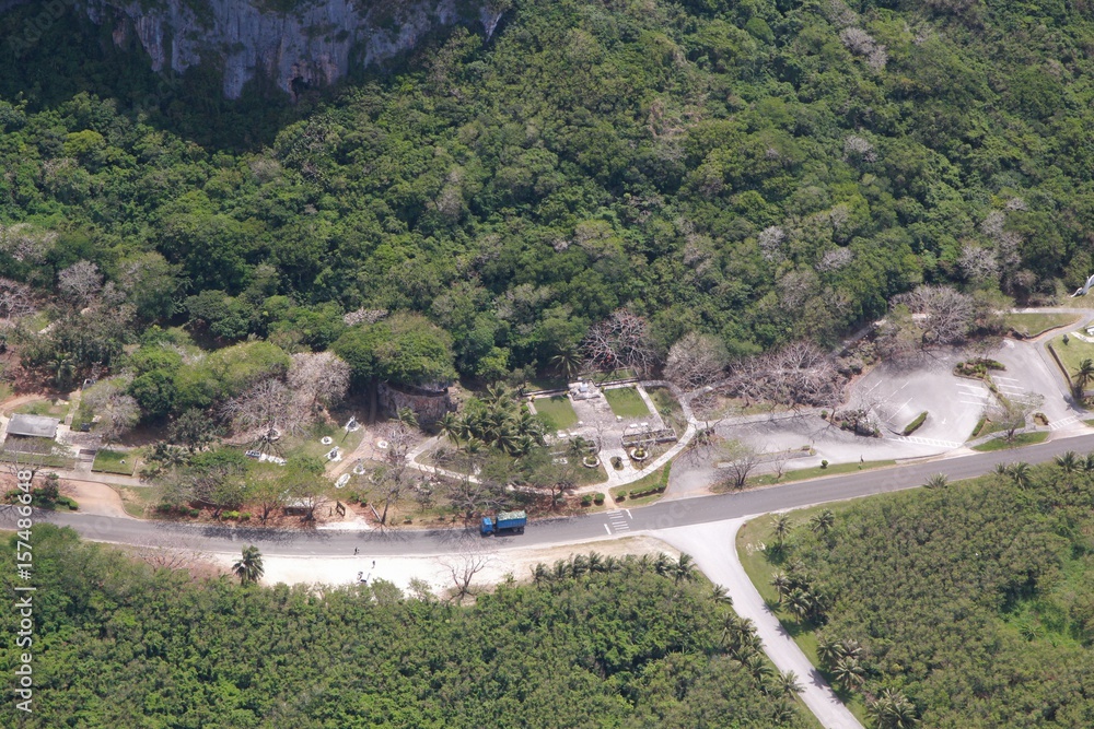 Aerial view, Last Japanese Command Post, Saipan The Last Command Post ...