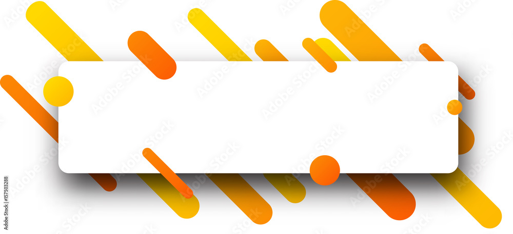 Orange abstract banner on white. Stock Vector | Adobe Stock