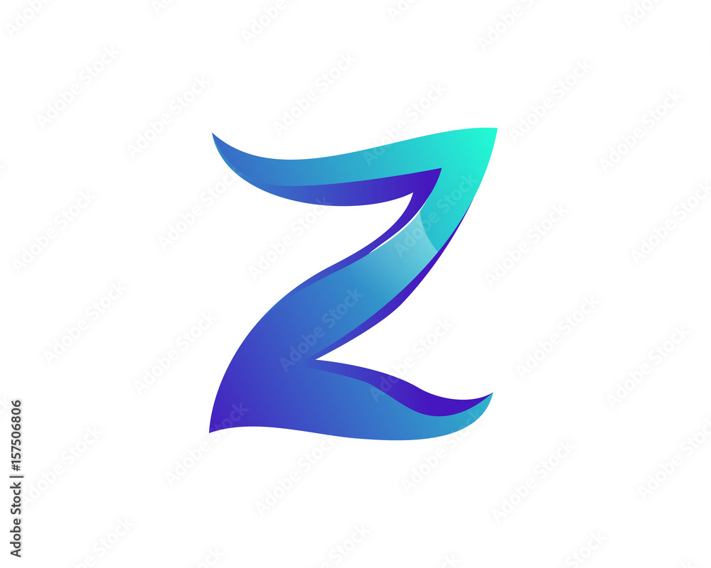Modern Elegant Ice Z Alphabet Symbol Suitable For Technology Logo ...
