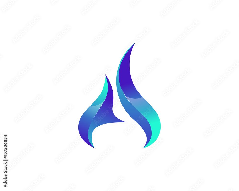 Modern Elegant Ice A Alphabet Symbol Suitable For Technology Logo ...