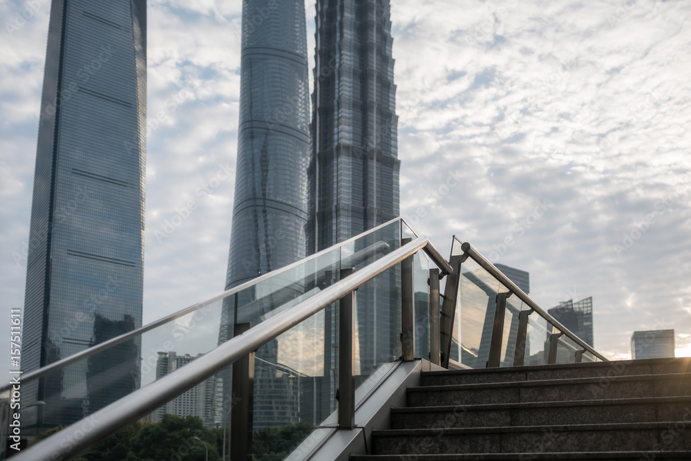 Shanghai landmarks,tallest building Stock Photo | Adobe Stock