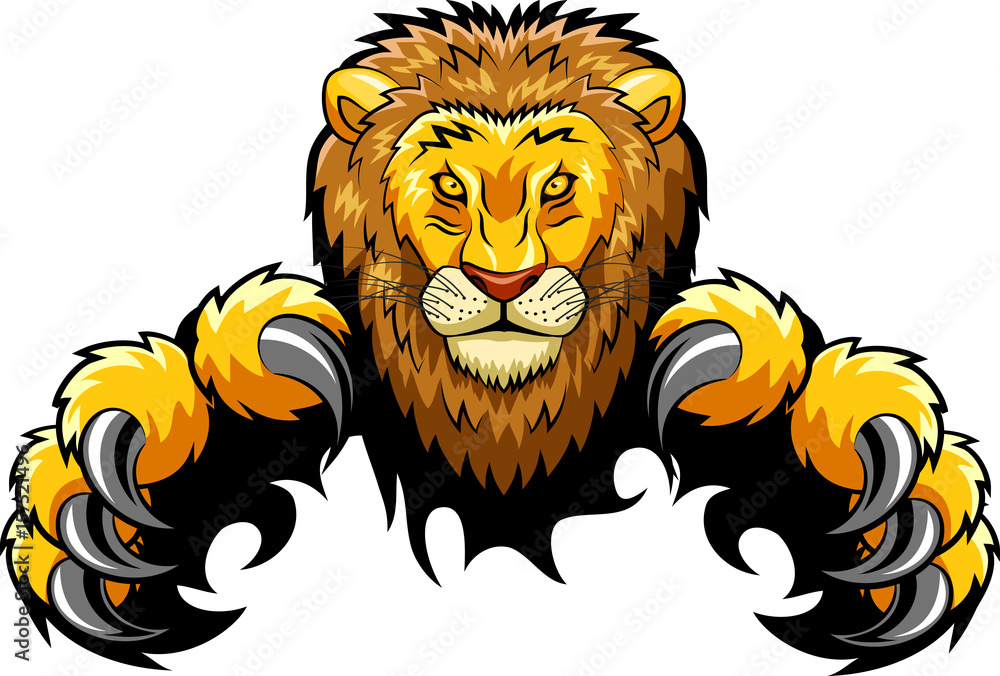 angry lion Attack Concept. Vector illustration Stock Vector | Adobe Stock angry lion Attack Concept. Vector illustration Stock Vector | Adobe Stock