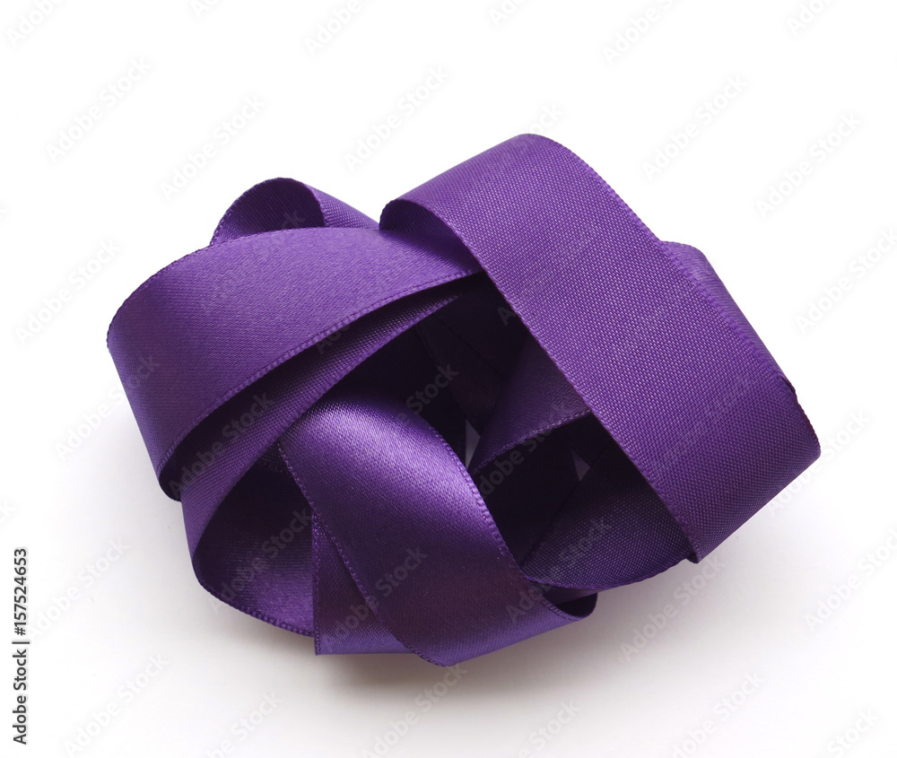 Purple ribbon over white background, design element Stock Photo | Adobe ...