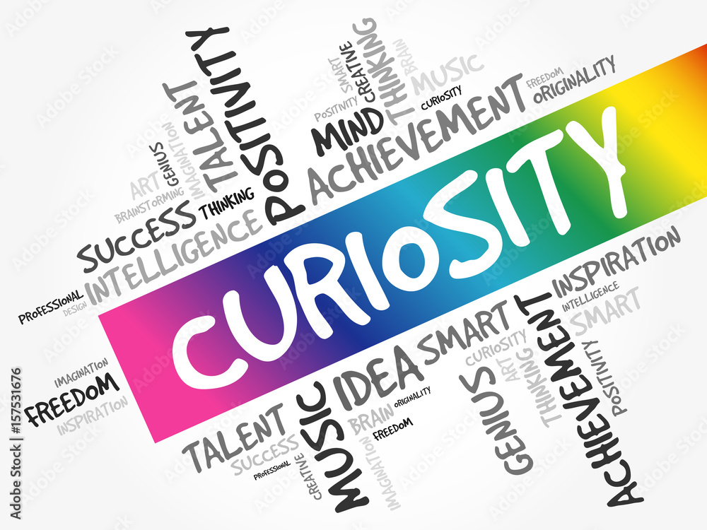 Curiosity word cloud, business concept presentation background Stock ...