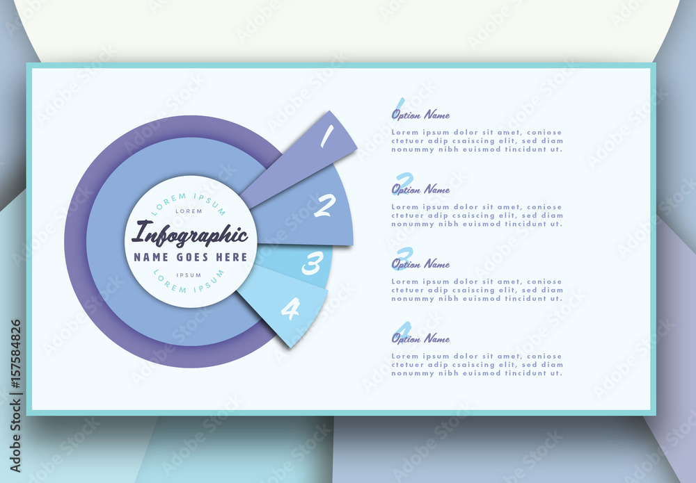 Blue Circle Infographic Layout Stock Template | Adobe Stock